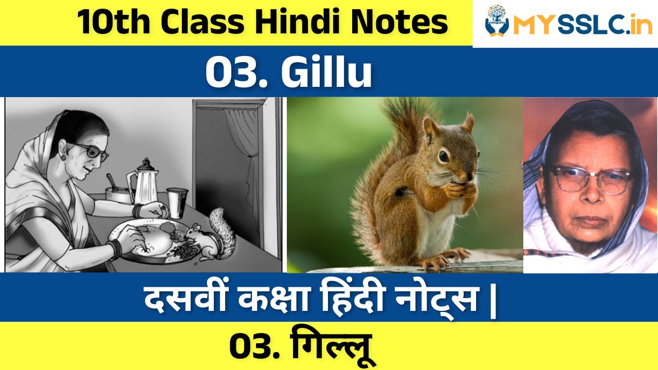 10th Class Hindi Gillu Lesson Notes Question Answer | गिल्लू पाठ का ...